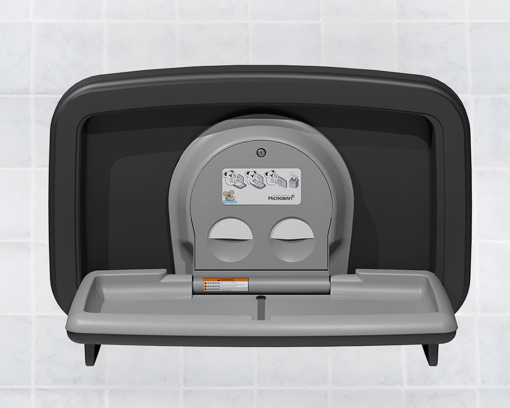 Koala Kare KB310-SSWM-MBLK Matte Black Horizontal Baby Changing Statio ...