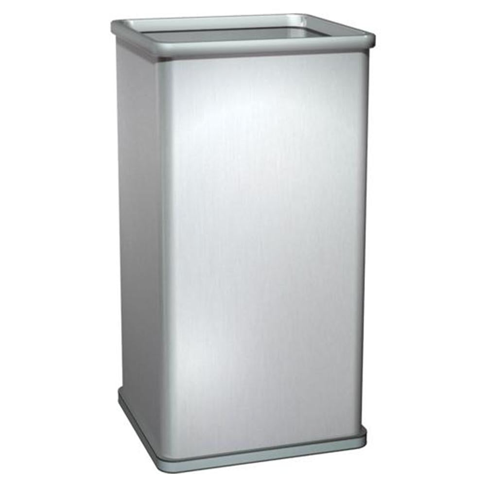 ASI 0811 Traditional Waste Receptacle 14 Gal. Freestanding - Satin ...