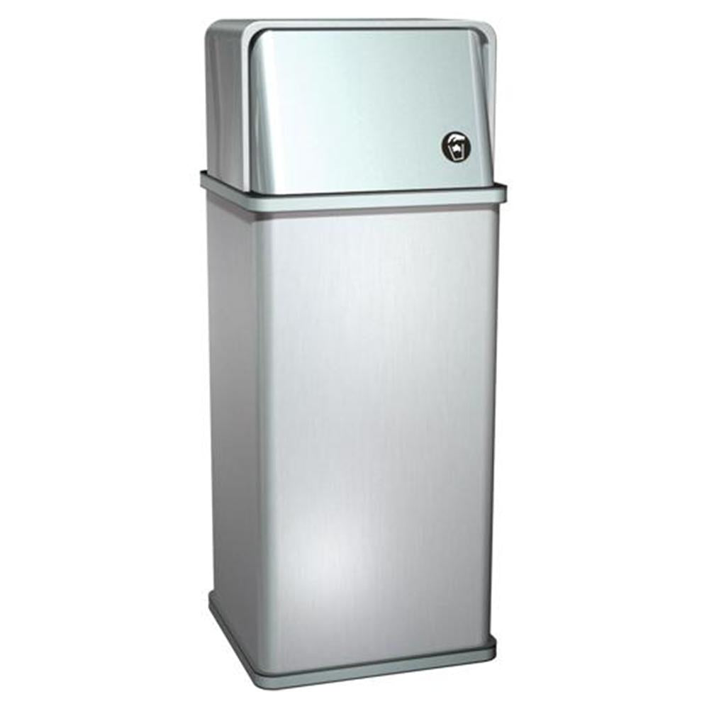 ASI 0812 Traditional Waste Receptacle w/ Swing Top 19 Gal. Freestandin ...