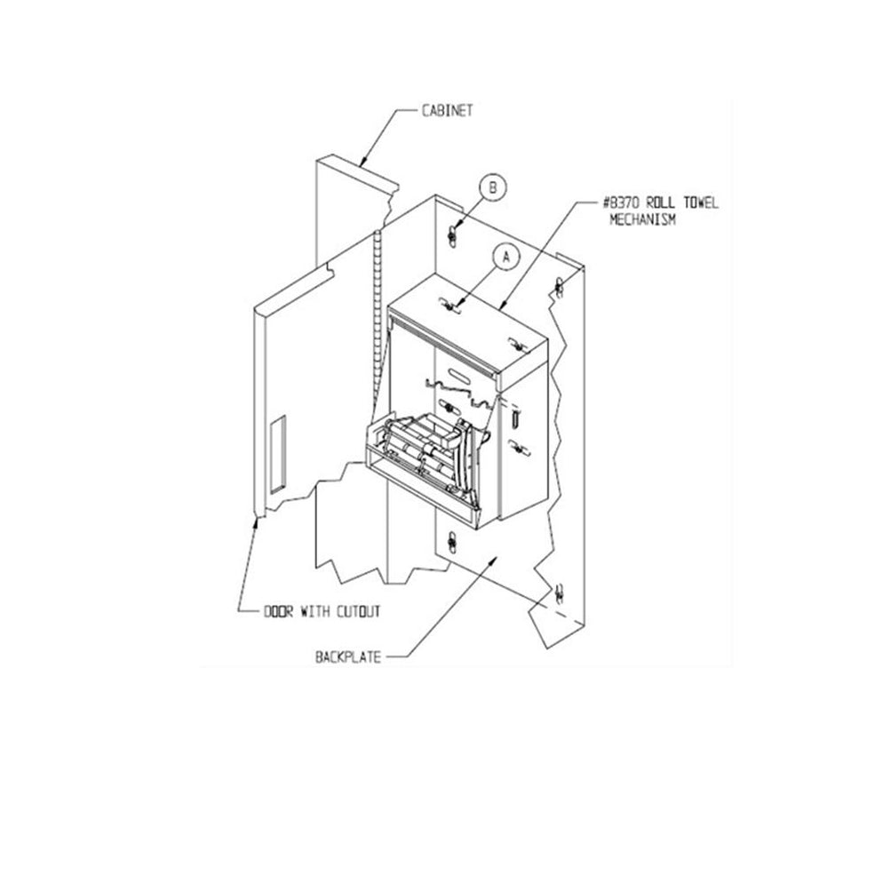 ASI 8370 Paper Towel Dispenser Mechanism Manual Lever Operated ...