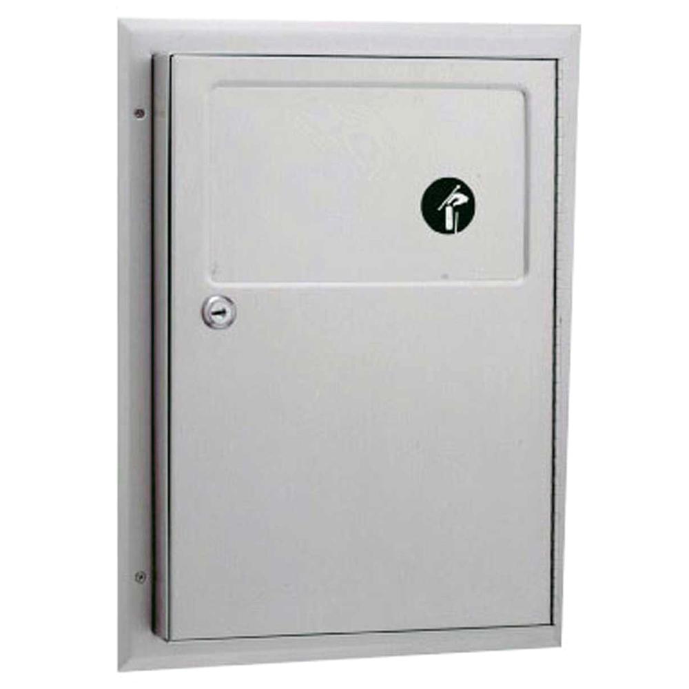 Bobrick B354 ClassicSeries Sanitary Napkin Disposal 1 Gal. Partition M ...
