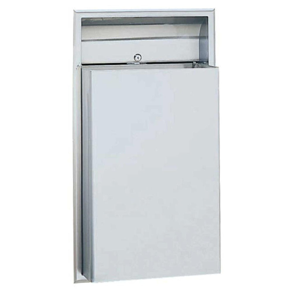 Bobrick B3644 ClassicSeries Waste Receptacle 12 Gal. Recessed - Satin ...