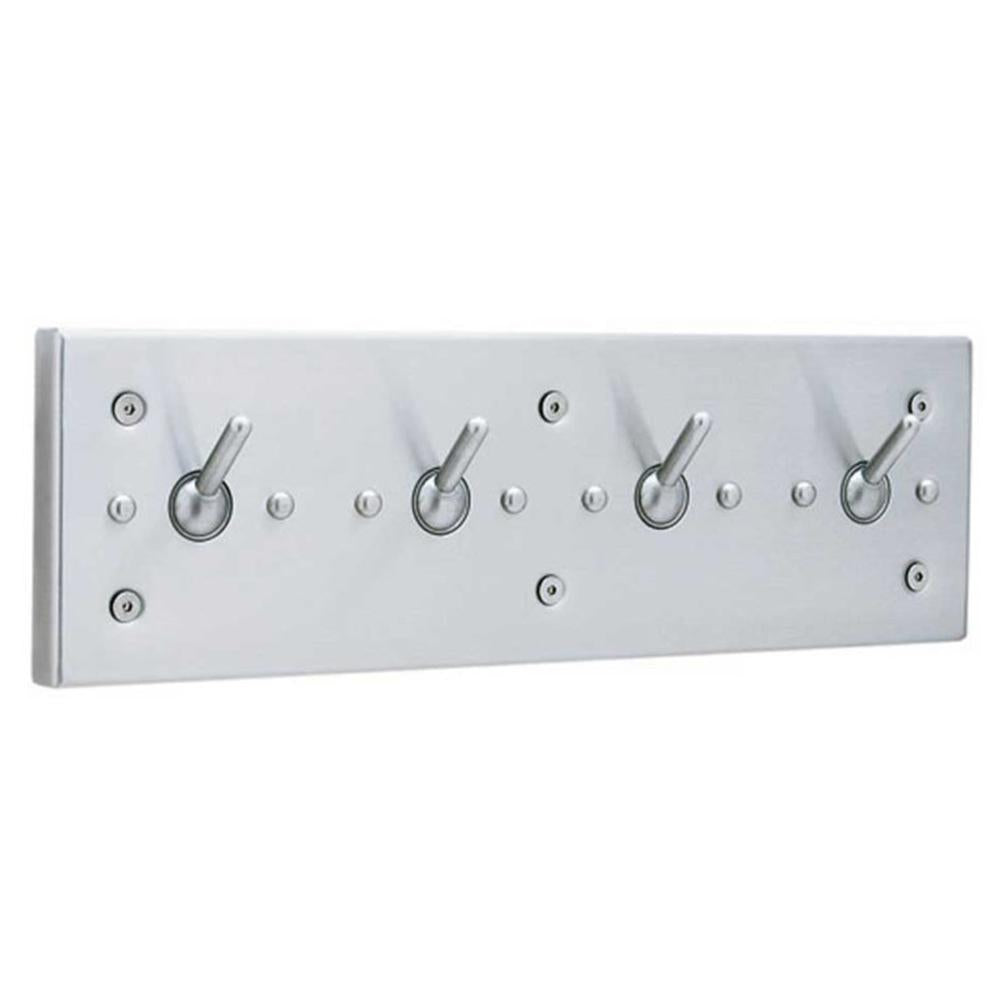 Bobrick B985 Clothes Hook 4 Strip Vandal-Resistant Surface Mounted - S ...